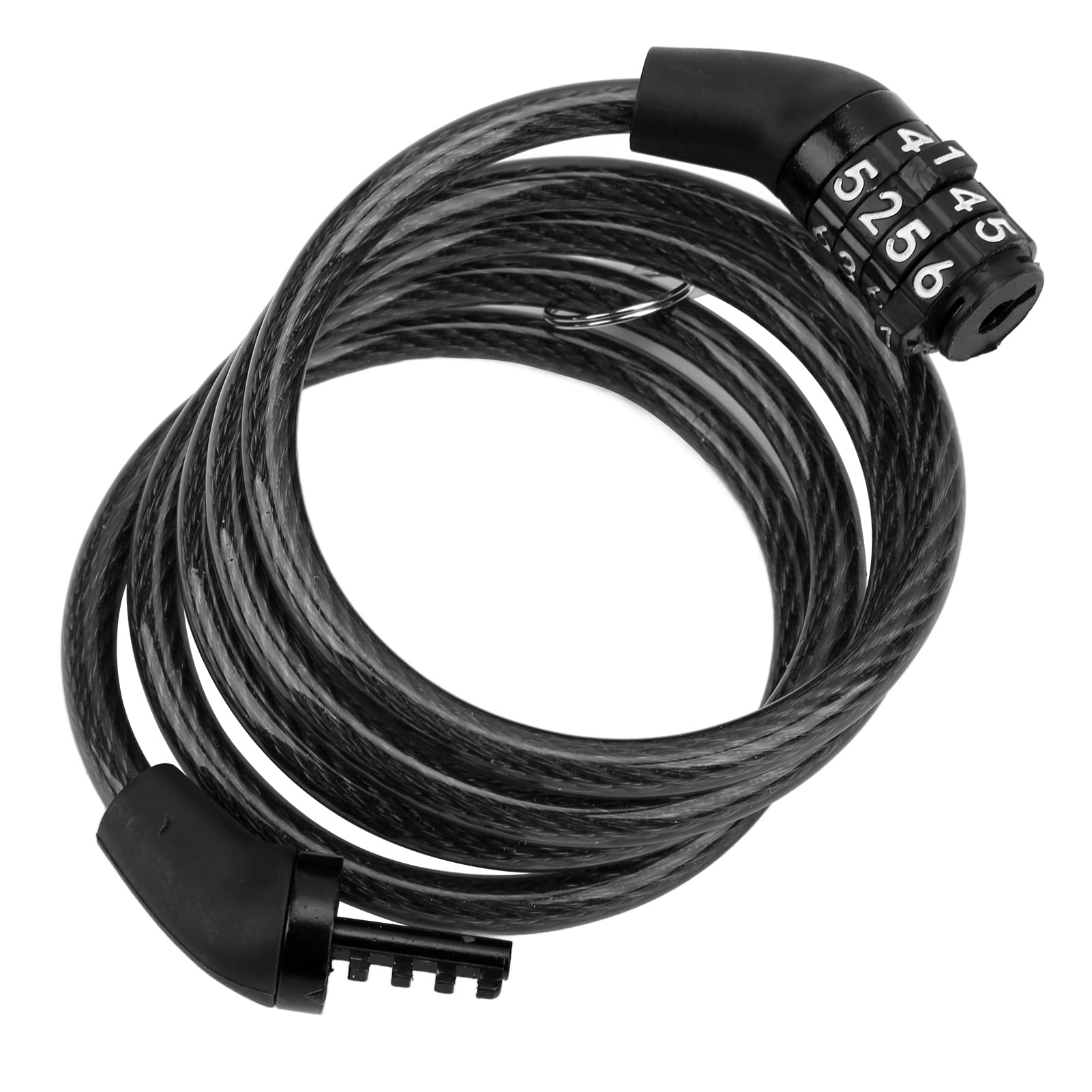 Drfeify Bicycle Combination Lock, Steel Cable Bicycle 4 Digit Combination Cable Lock for Bicycle Mountain Bike