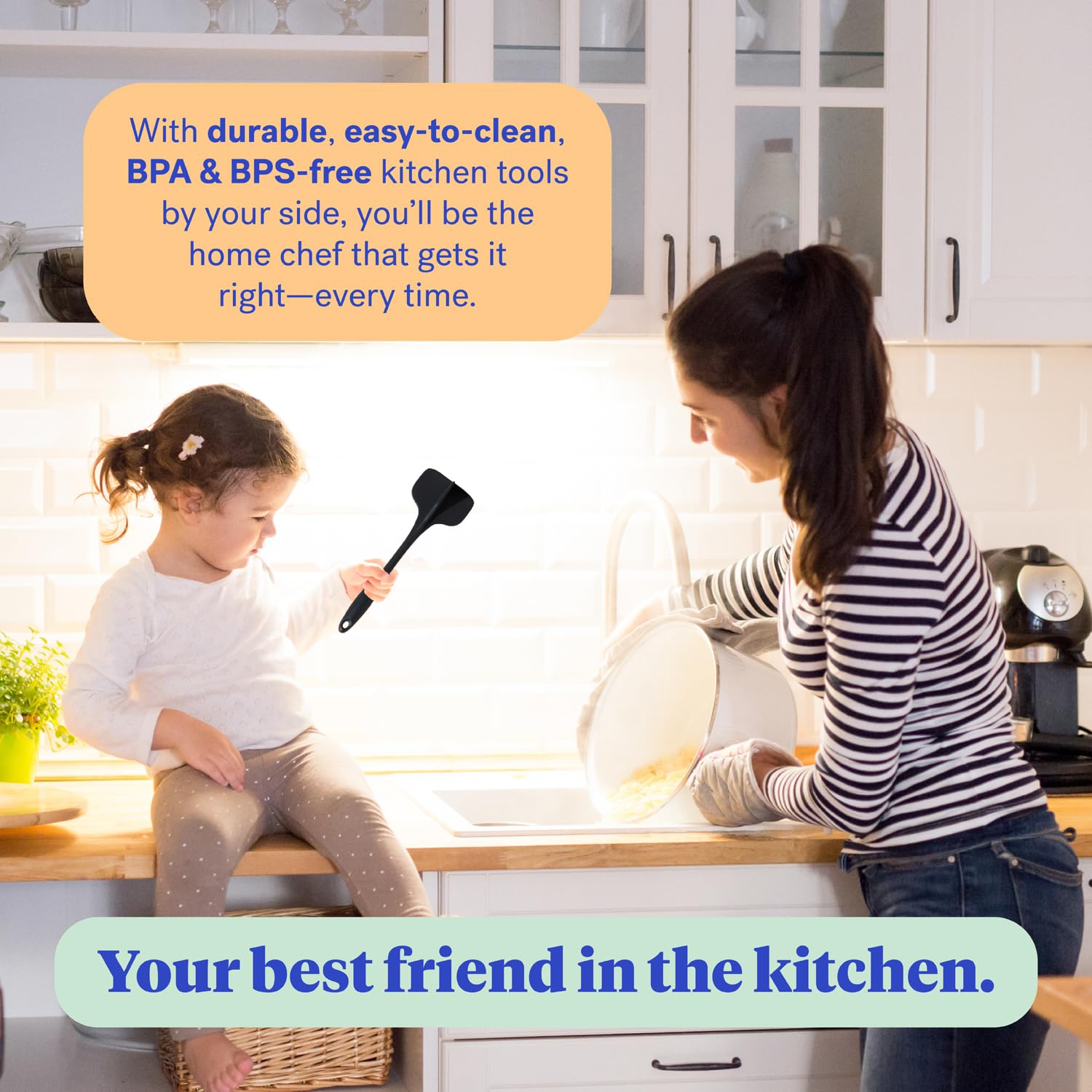 GIR: Get It Right Premium Silicone Quad Meat Chopper - Non-Stick Heat Resistant Potato Mashers and Hamburger Chopper - Ultimate - 12 IN, White