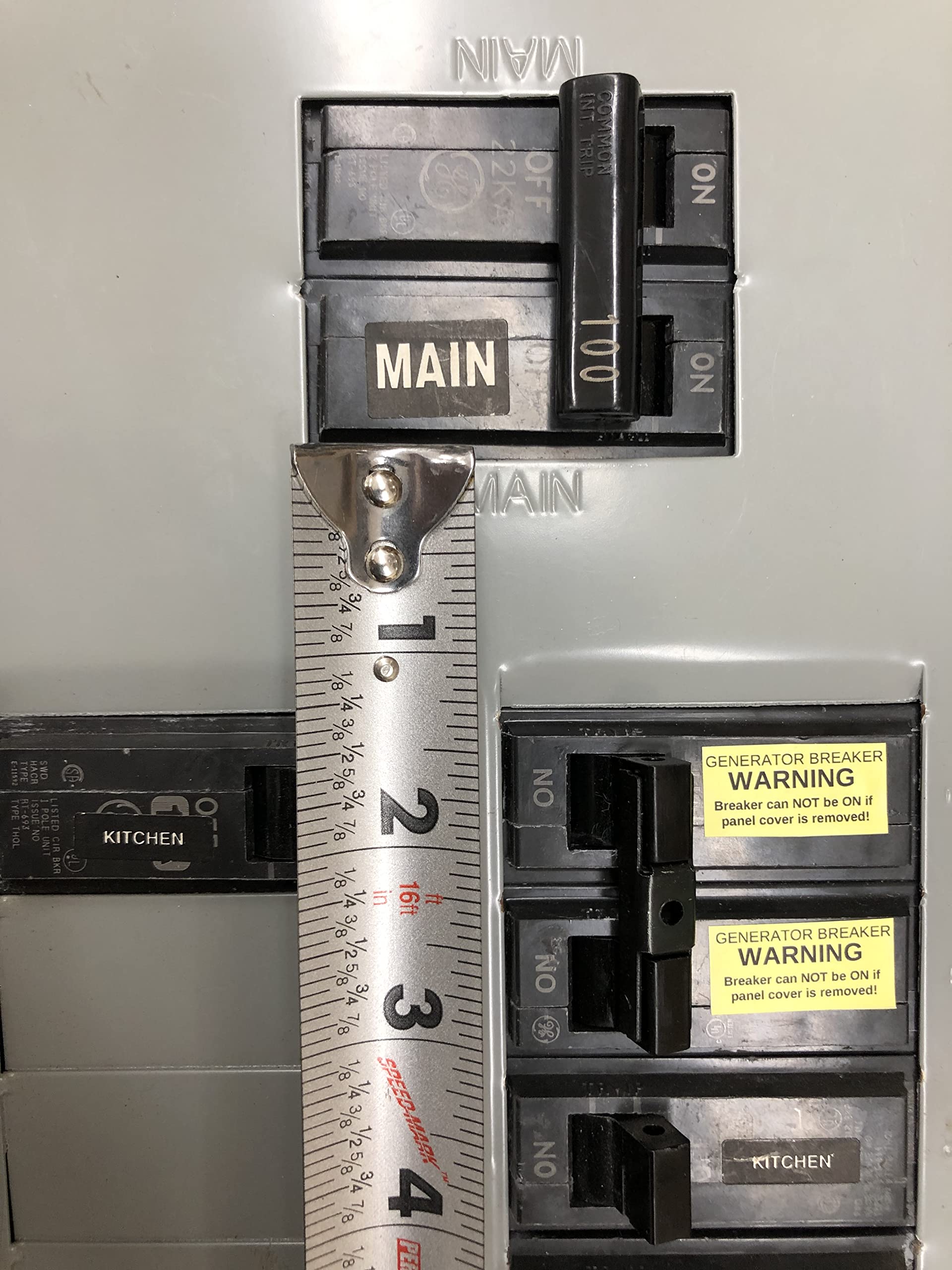 GenSafety Generator Breaker Panel Interlock Kit for GE 100 Amp Panel