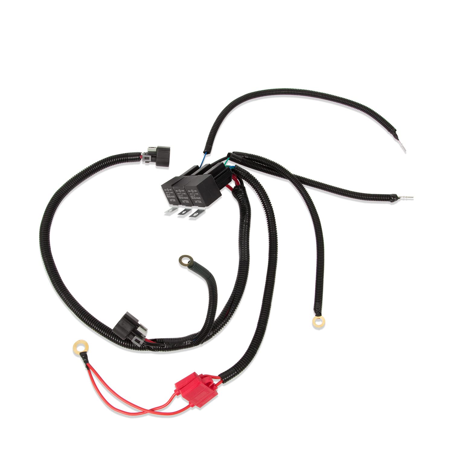 Dual Electric Cooling Fan Upgrade Wiring Harness Kit Compatible with GM 1999–2006 ECU Control Replace 7L5533A226T