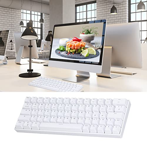 Jopwkuin Computer Keyboard, RGB Long Battery Life Mechanical Gaming Keyboard 64 Keys for Office for Home for Gaming(Linear Action Switch)