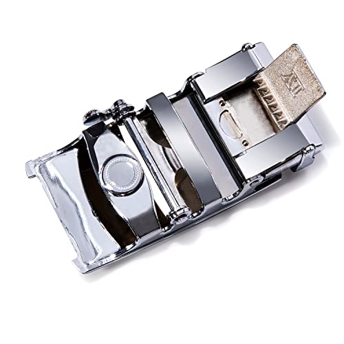Dubulle Mens Buckle Designer Ratchet Automatic Click Slide Alloy Buckle Business Wedding