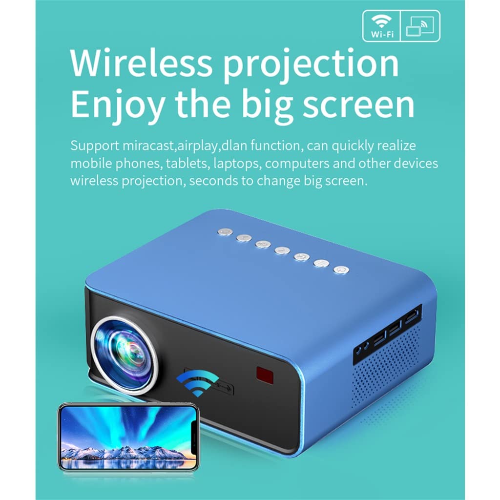 HGVVNM Mini Projector 3600 Lumens Support 1080P LED Big Screen Home Theater Smart Video Beamer