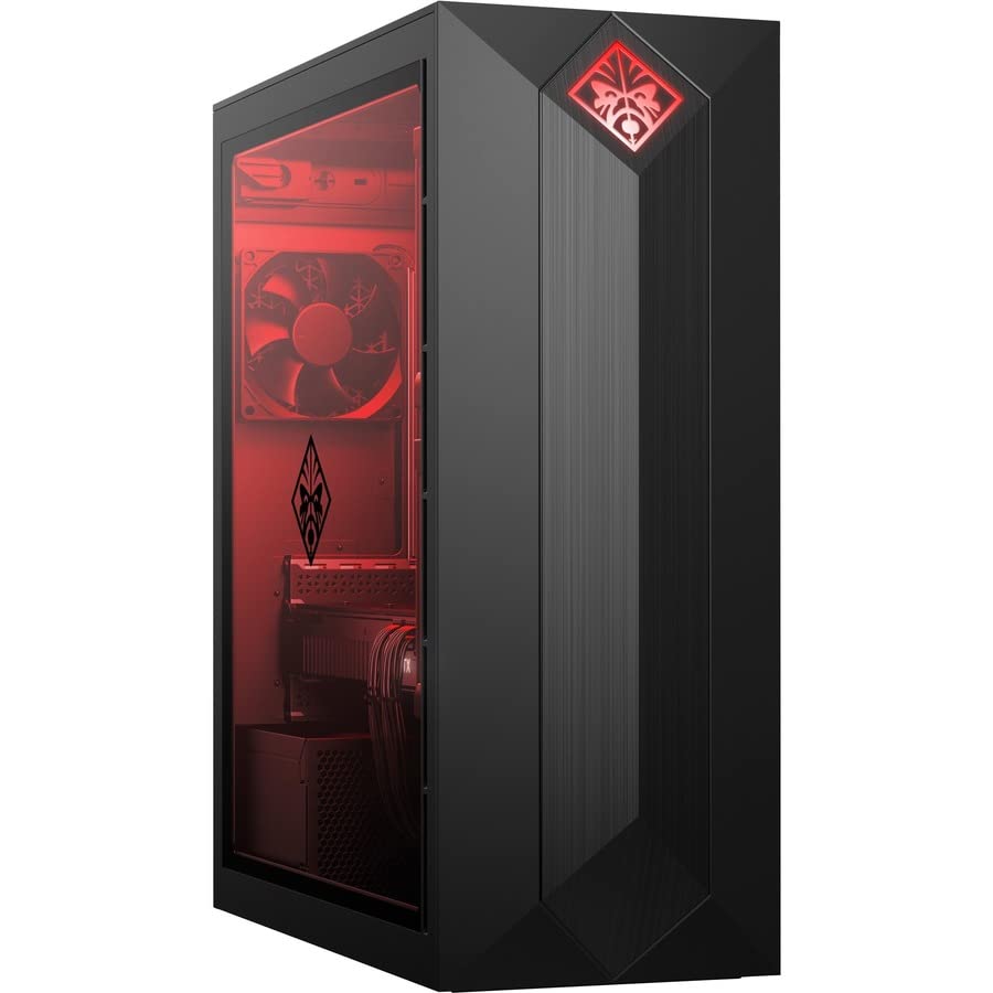 HP OMEN Obelisk 875-1009 Gaming Desktop Computer, Intel Core i7 i7-9700K, NVIDIA GeForce RTX 2070, 16 GB DDR4 RAM, 1TB HDD, 256GB SSD, Windows 10 Home, Gaming Desktop PC, USB ports, HDMI (Renewed)