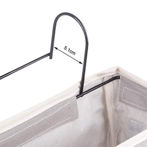 Scakbyer Bedside Caddy, 2PCS Bedside Storage Hanging Bag Bunk Bed Storage Caddy for Dormitory Room, Hospital Bed Rails, Baby Bed, Camp (Grey)