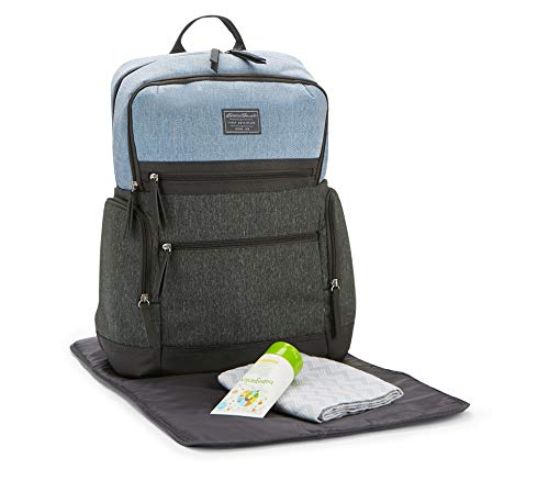 Eddie Bauer Meridian Diaper Backpack, Grey/Blue