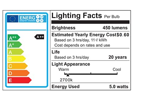 MR16 LED Bulb, 50W Halogen Equivalent, 5W 12V 3000K Soft Warm White, 450Lm GU5.3 Bi-Pin Base, 12V Spotlight Bulb, 40 Degree Spot Lighting For Indoor/Outdoor Landscape Track Bulbs-Not Dimmable (6 Pack)