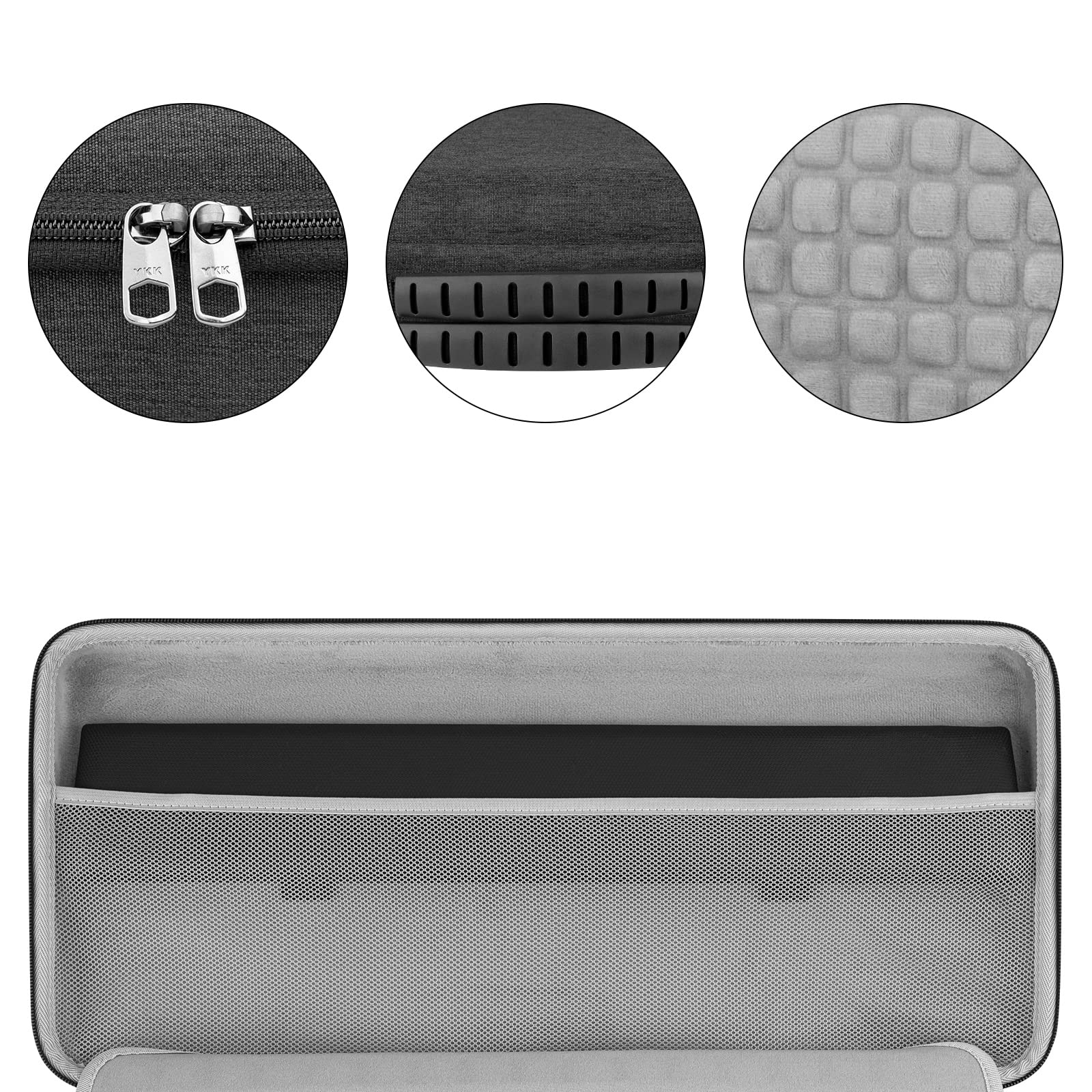 Geekria Full Size Keyboard Case, Hard Shell Travel Carrying Bag for 104~108 Key Computer Mechanical Gaming Keyboard, Compatible with Corsair K100 RGB Mechanical/ K95 RGB, Razer BlackWidow V4 Pro