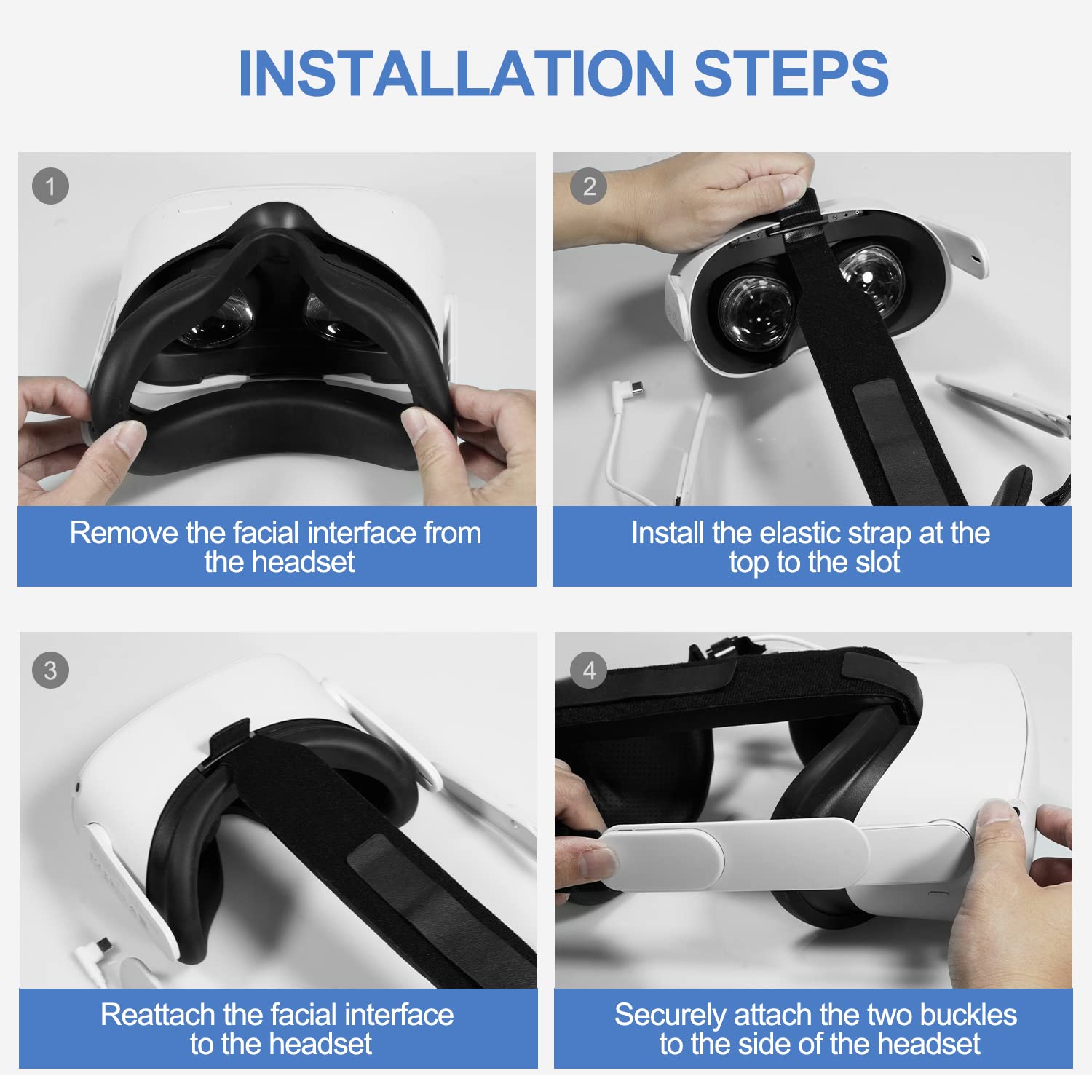 Elite Strap with Battery for Oculus Quest 2, 5000mAh Extend Double Playtime, Adjustable Head Strap and Upgrade Version Strap Accessories for Enhanced Support and Comfort in VR