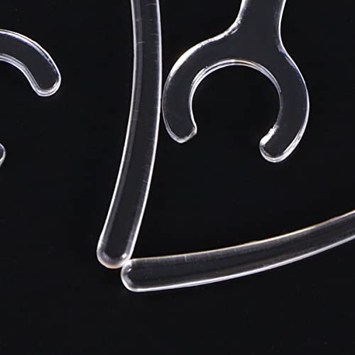 Mikikit Ear Hook 10pcs Hook Clamps HEA Universal for Ear Single Large Black Hanging Shape Replacement Earphone Clamp .mmrandom Color Clip Clear Small Headset Ear Clips