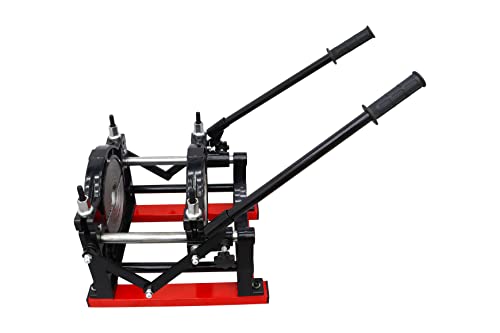 INTBUYING Pipe Fusion Welder Pipe Welding Machine PP PE PB PVDF Butt Fushion Welding Machine Tube Butt Fusion Equipment Double Clamps Hand-push Type 110V 2.48-7.87”(63-200MM)