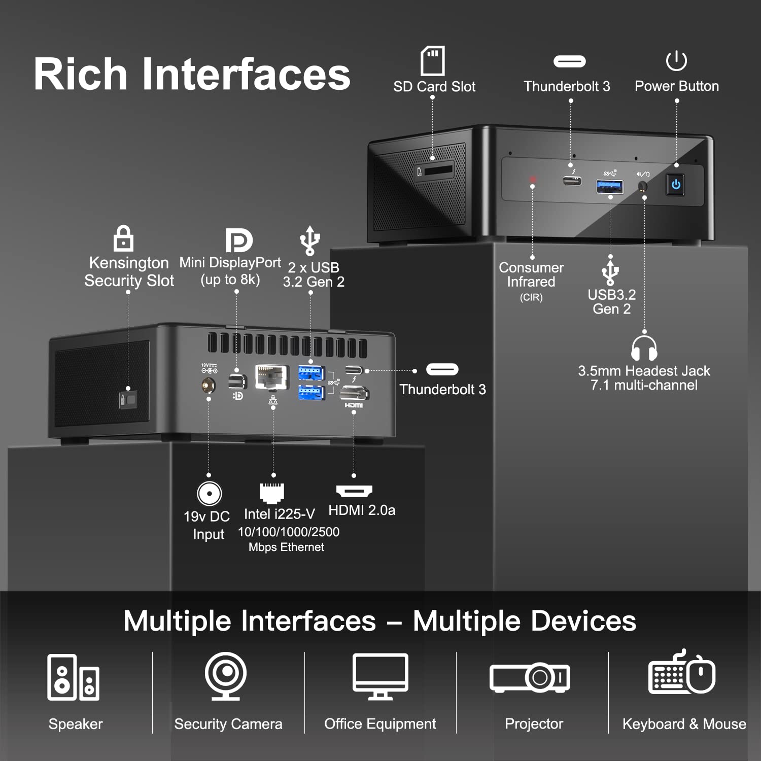 Intel NUC 11 with Newest 11th Gen Quad-Core - 16GB DDR4 RAM & 512GB SSD - Save Space Mini PC Thunderbolt 3, Bluetooth, Wi-Fi and Cooling Fan for Entertainment and Business - Windows 11 pro