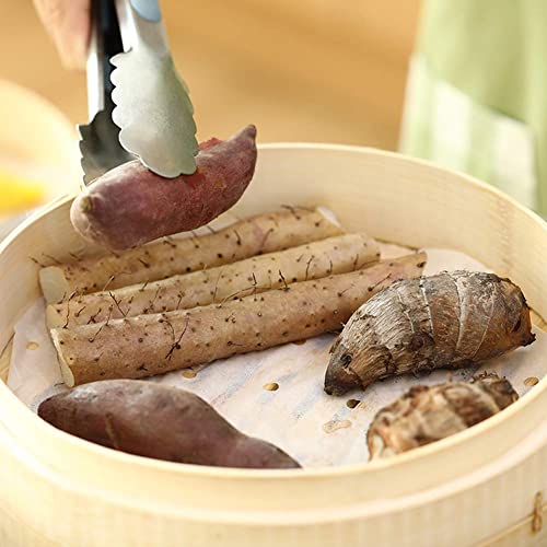 GERUSEA MineDecor 100 Count Perforated Parchment Paper Bamboo Steamer Liners for 12 inch Air Fryer Parchment Paperā¦