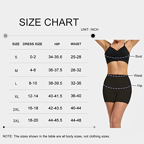 LALESTE Slip Shorts Womens Under Dress Seamless Smooth Anti Chafing Bike Shorts Boy Shorts Underwear Boxer Briefs