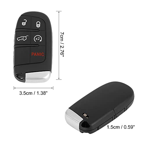 X AUTOHAUX New Car Replacement Key Fob Shell Case Black M3N-40821302 for Jeep Grand Cherokee 2014-2020 Compass 2017 Renegade 2016-2018