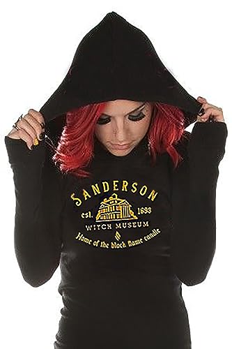 LYEIAO Halloween Fashion Hoodie for Women Halloween Hocus Pocus Tshirt Pumpkin Face Graphic Long Sleeve Top Pullover(Black4,M)