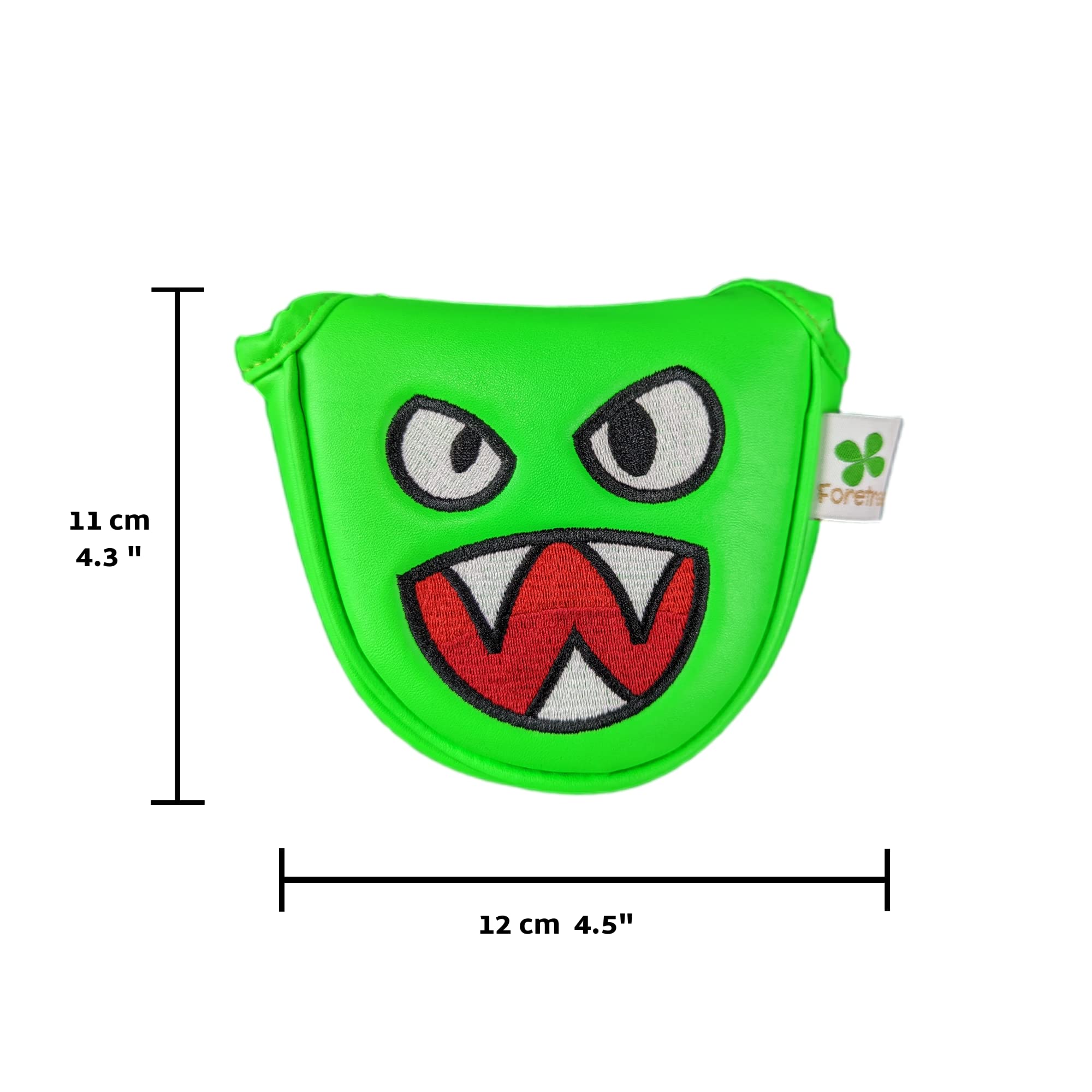 Foretra β Green Monster - Golf Putter Headcover Quality PU Leather Magnetic Closure for Mallet Style Putters Scotty Cameron Odyssey Taylormade Ping