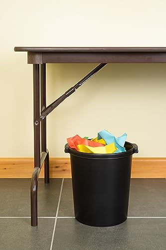 Tarifold Jalema® Re-Solution™ Commercial Wastepaper Trash Can for Office or Home, 4.75 Gallon/19 Quart Capacity, Black, 100% Recycled Plastic, 10/bx.