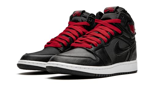 Nike Air Jordan 1 I High OG Black Satin GS Grade School Youth 575441-060 US Size 4Y, 4 Big Kid