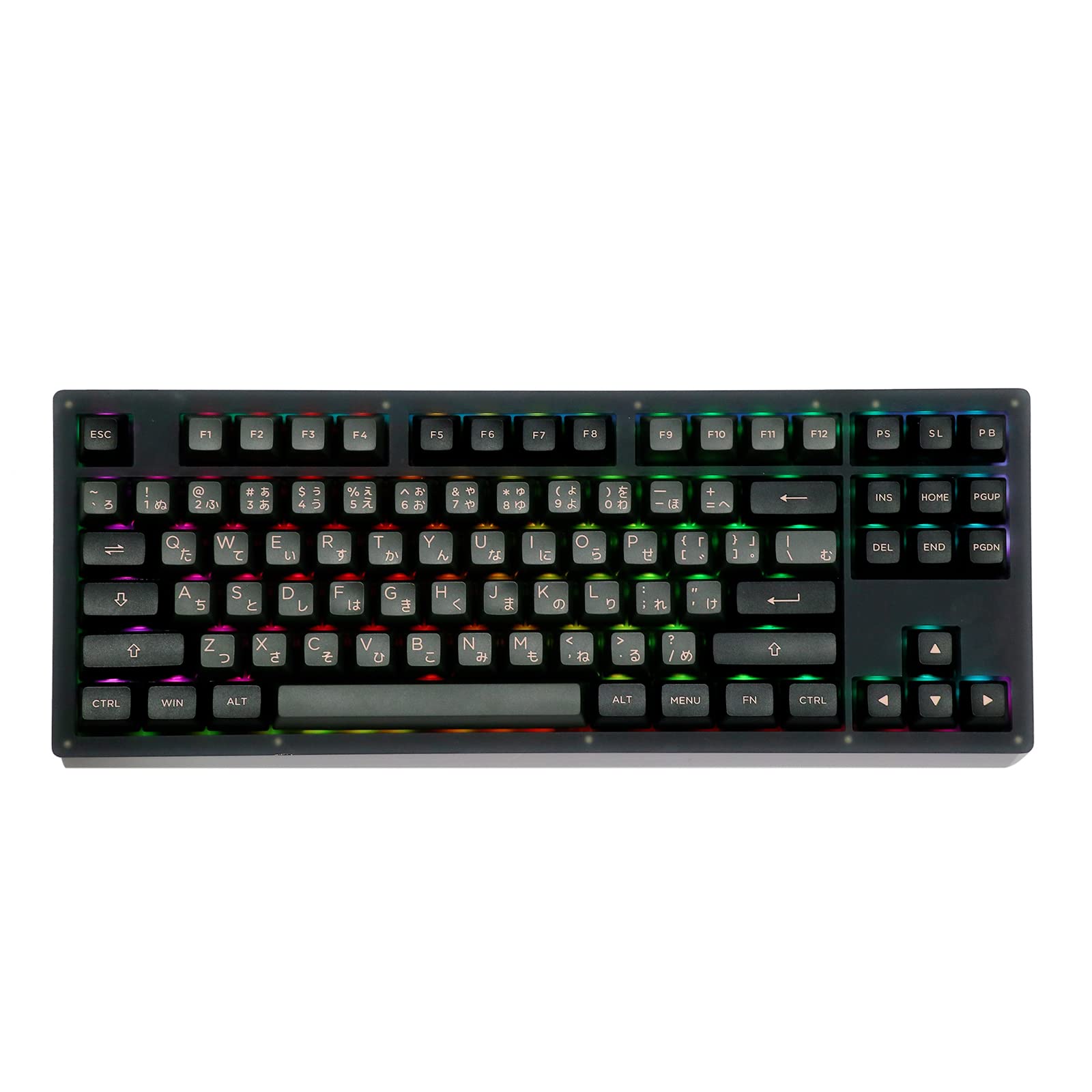 EPOMAKER AKKO ACR87 Black&Pink Hot Swappable RGB Wired 75% Mechanical Gaming Keyboard with Acrylic Translucent Case, Extra ASA PBT Keys Set for Mac/Win (AKKO CS Jelly Black Switch, ACR87 Black&Pink)