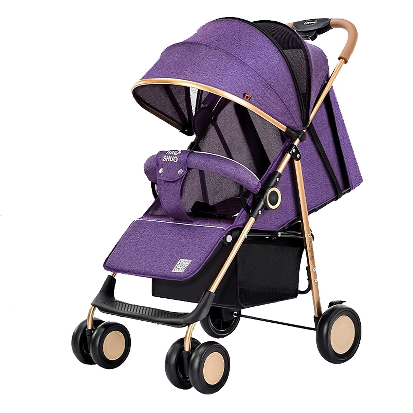Foldable Stroller, 2 in 1 Stroller with Cradle Mode to Explore More as a Family - Toddler Stroller with Reversible Stroller Seat - Compatible with Travel System (Purple),Purple