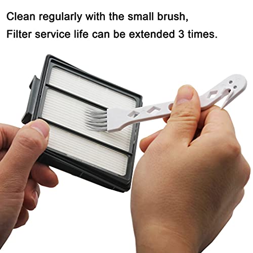 Lemige 10 Pack Replacement Filter Side Brush for Shark ION Robot Vacuum R85 RV850 S86 S87 S88 R71 R72 R75 RV761 RV771 RV871 AV751 AV752 AV753
