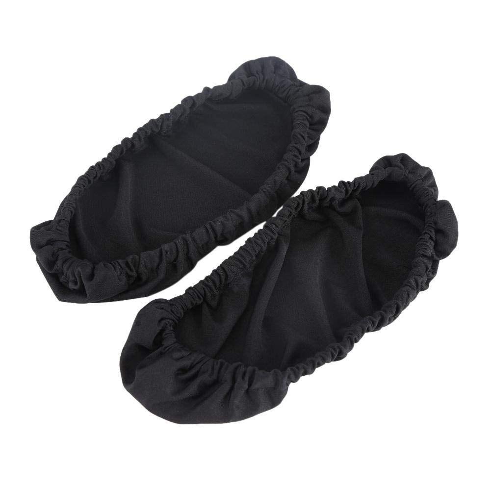 Fdit 1 Pair Knitted Elastic Fabric Chair Armrest Covers Office Wheelchair Arm Rest Pad Elbows Forearms Pressure Relief slipcover (Black)