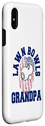 iPhone X/XS American Flag Fingerprint Patriotic Lawn Bowls Grandpa Case