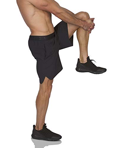 Dry FIT Gym Shorts for Men - Mens Workout Running Shorts - Moisture Wicking with Pockets and Side Hem