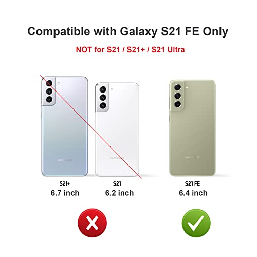 LEKEVO Compatible with Samsung Galaxy S21 FE 5G Case, Smooth Soft Liquid Silicone Case, Gel Rubber Shockproof Full Body Protective Phone Cover for Samsung S21 FE (Matcha Green)