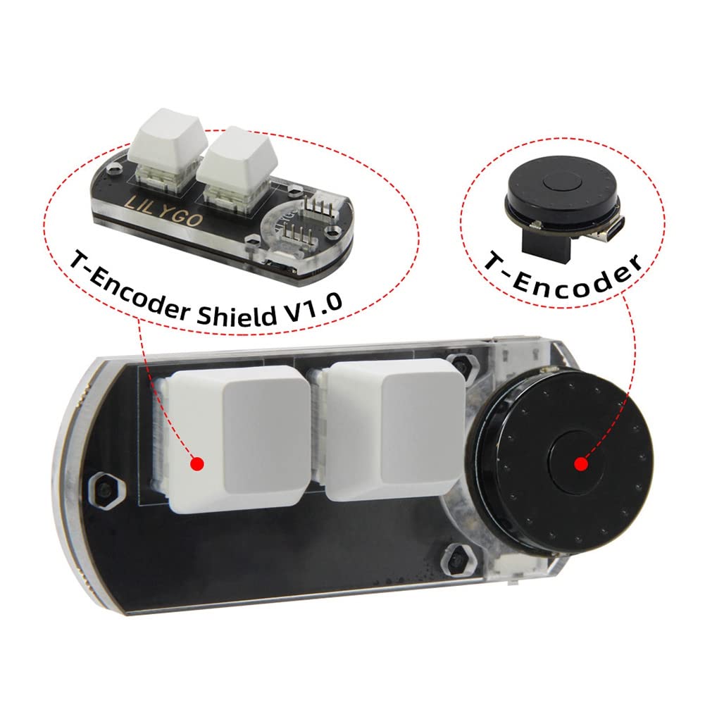 Jteyult T-Encoder V1.0 CH552 Customize Macro with APA102 RGB LED Development Board T-Encoder Button Expansion Module
