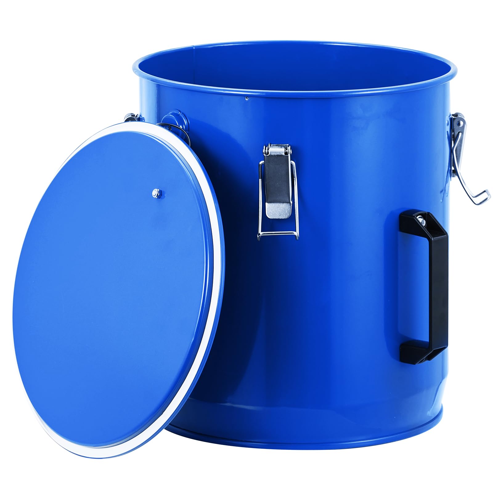 PioneerWorks Fryer Grease Bucket, 6 Gal Fryer Oil Bucket with Lid, Oil Disposal Caddy, Coated Carbon Steel Oil Filter Pot with Rust-Proof Coating, Oil Transport Container with Lock Clips, Filter Bag