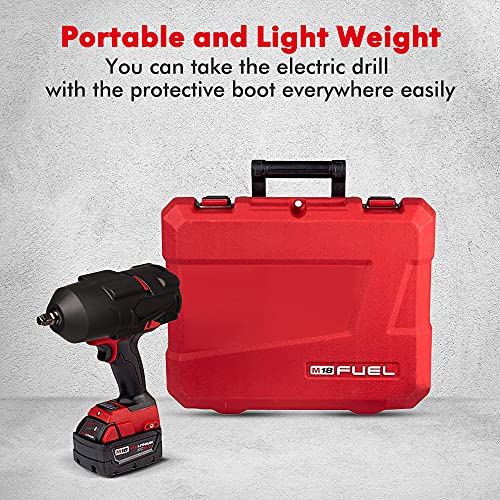 Impact Wrench Boot, Electric Tools 49-16-2767 High Torque Impact Protective Tool Boots, 2767 Boot Compatible for Milwaukee M18 FUEL 1/2 & Milwaukee Protective Boot 2767-20 & 2863-20 - Black