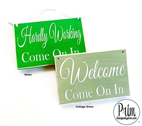 IN SESSION Please Do Not Disturb WELCOME Come on in Two Sided 8x6 Spa Salon Office Wood Open Closed Rustic Custom Sign Welcome Home Office Door Hanger