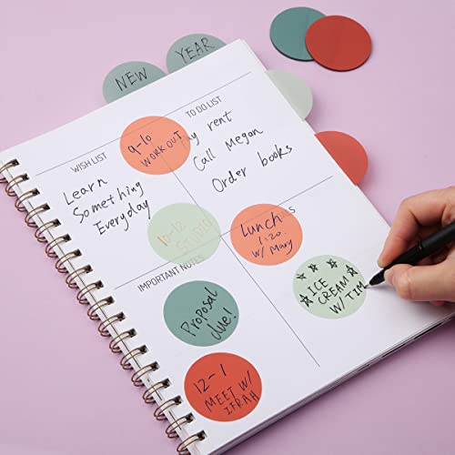 Mr. Pen- Transparent Sticky Notes, 200 Pcs, Pastel Colors, Round Translucent, See Through Bible Sticky Notes