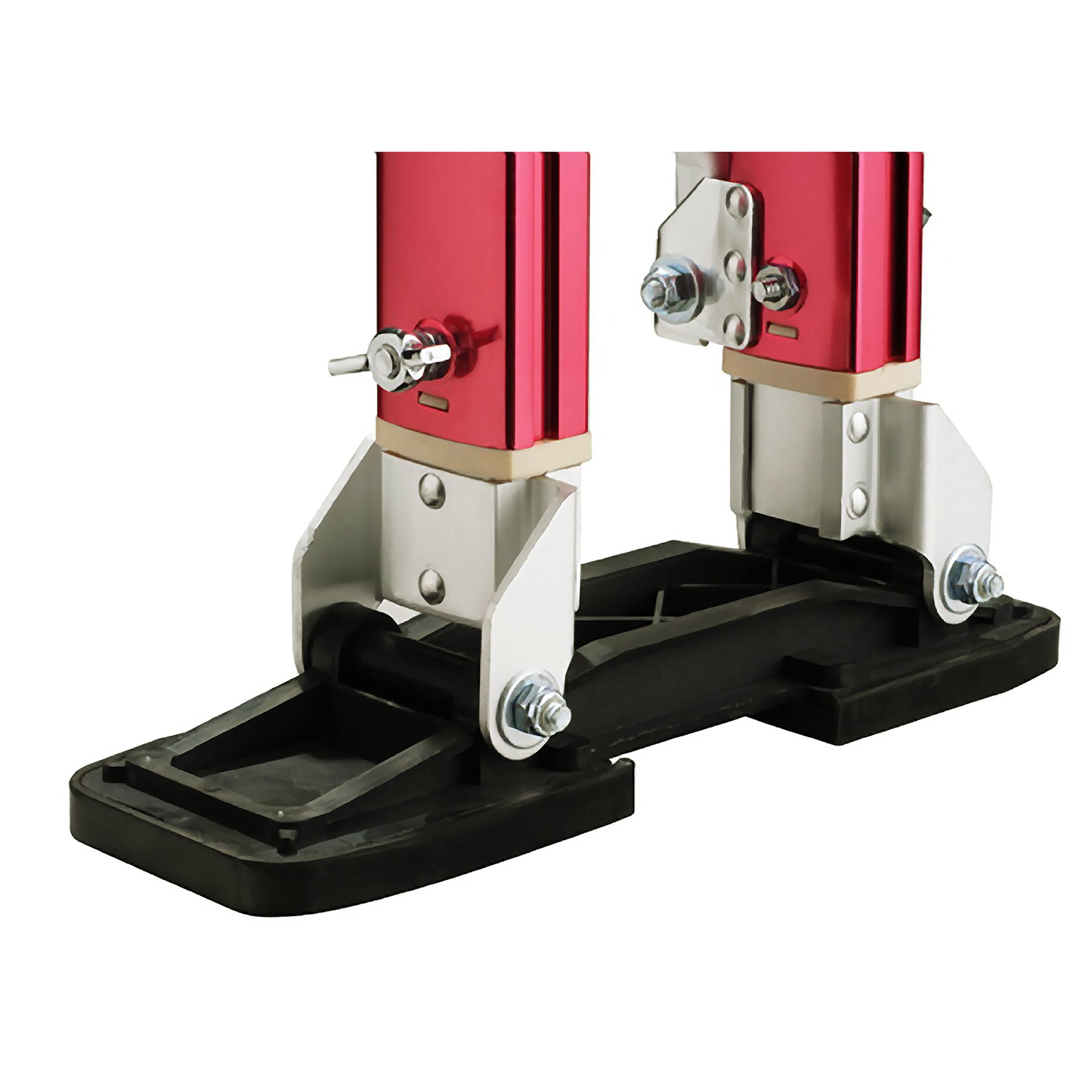 Drywall Stilts β 18-30-inch Aluminum Spring Loaded Stilts with A Locking Heel Strap for Construction, Painting, and Finishing by Pentagon Tools (Red)