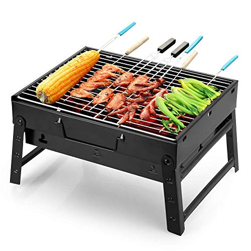Krupasadhya Folding Portable Barbeque Grill Toaster Charcoal BBQ Grill Oven for Indoor and Outdoor