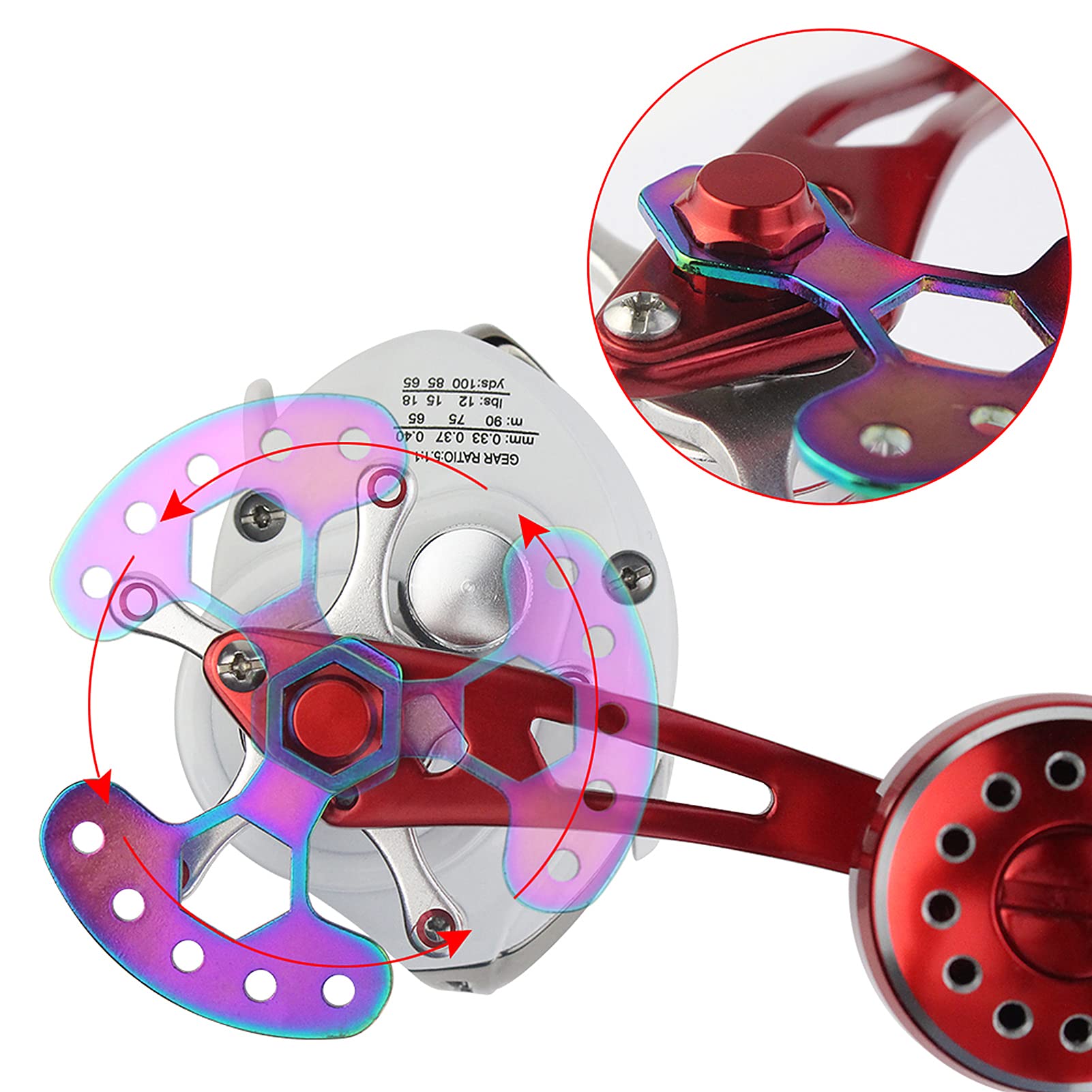 Fishing Reel Wrench Steel Baitcasting Reel Handle Screw Wrench Portable M7/M8 Nut Remove Tool Fishing Vessel Repair Tool Handle Knob Caps Open Tool