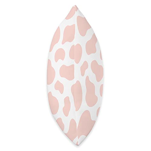 Minimalistic Cow Print Stuff For Girls Aesthetic Cow Print Pastel Pink Throw Pillow, 18x18, Multicolor