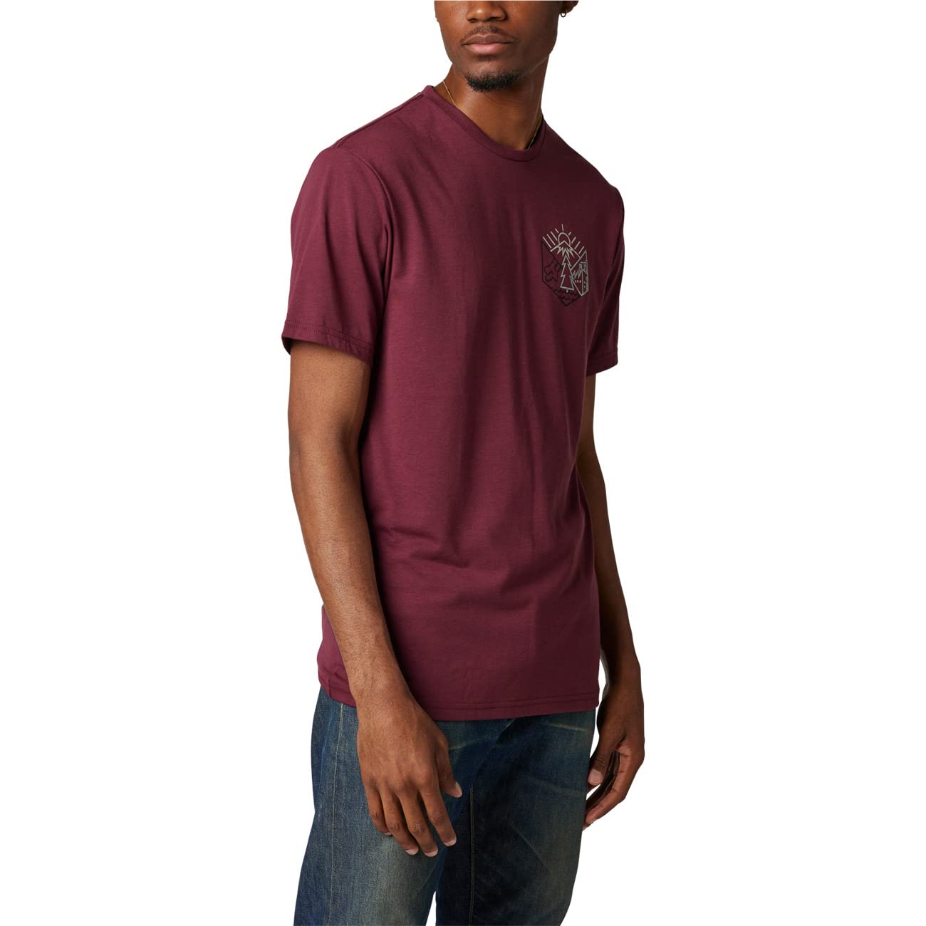 Fox Racing Caveaut Dri-Release Mens Short Sleeve T-Shirt Dark Maroon LG