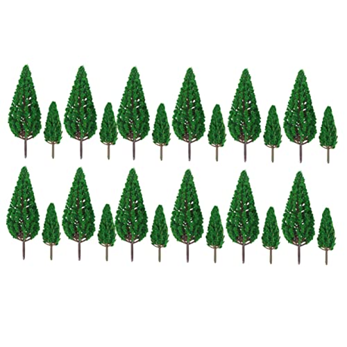Generic 12 Pcs Sand Tray Miniatures Cake Accessories Train Accessories Micro Landscape Plant Architecture Trees Figure Miniature Tree for Crafts Bookshelf Christmas Tree Plastic Tree Green
