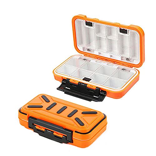 Fishing Tackle Box Fishing Accessories Multifunctional Opening and Closing Bait Box Bait Accessory Box(M,Orange)