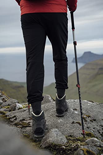 FALKE Men's TK1 Adventure Hiking Socks, Mid Calf, Thick Padding, Athletic Sock, Breathable Quick Dry, Merino Wool, Grey (Asphalt Melange 3180), 10.5-11.5, 1 Pair