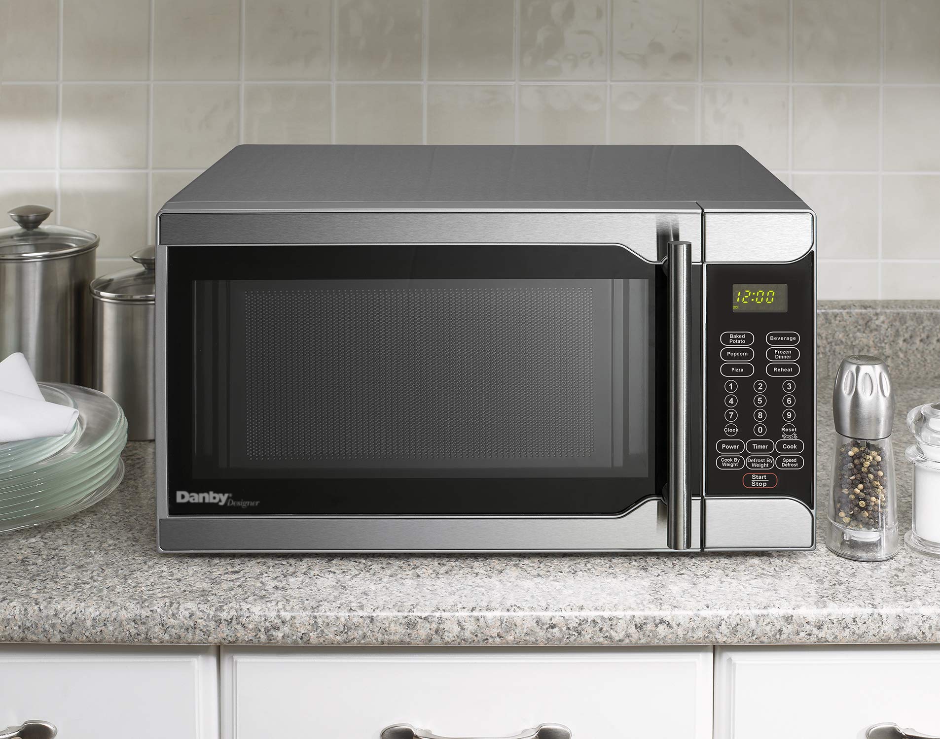 Danby DMW07A2SSDD 0.7 cu. ft. Microwave Oven, Stainless Steel, 7 cu.ft