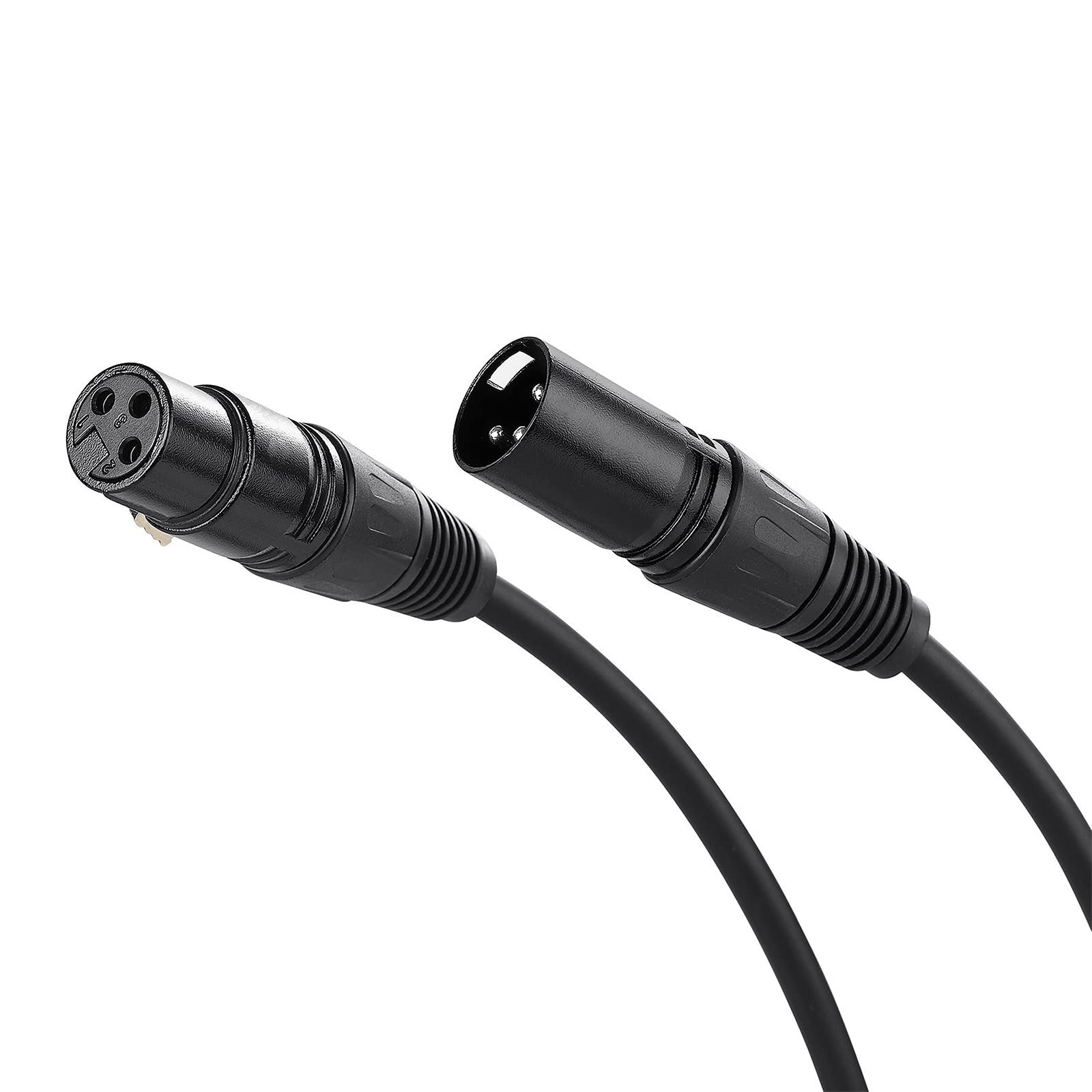 DteeDck XLR Cable 3ft, XLR Male to Female Microphone Cable 3 Pin, Balanced XLR to XLR Mic Cord for Microphone Speakers Mixer and Pro Devices