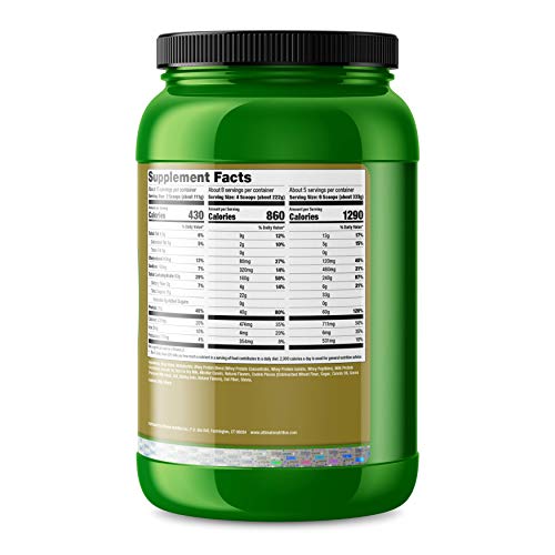 Ultimate Nutrition Natural Gainz Whey Protein Powder - Natural Gainer Protein with Micellar Casein and Milk Protein, Cookies N Cream, 3.6 Pounds