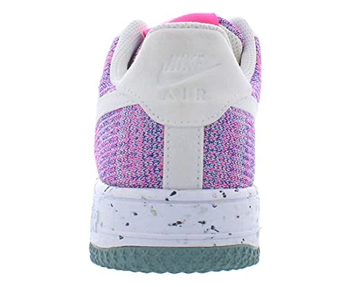 Nike Women's Air Force 1 Crater Low Flyknit Shoes, Fuchsia Glow/Pink Blast/Green, 6.5