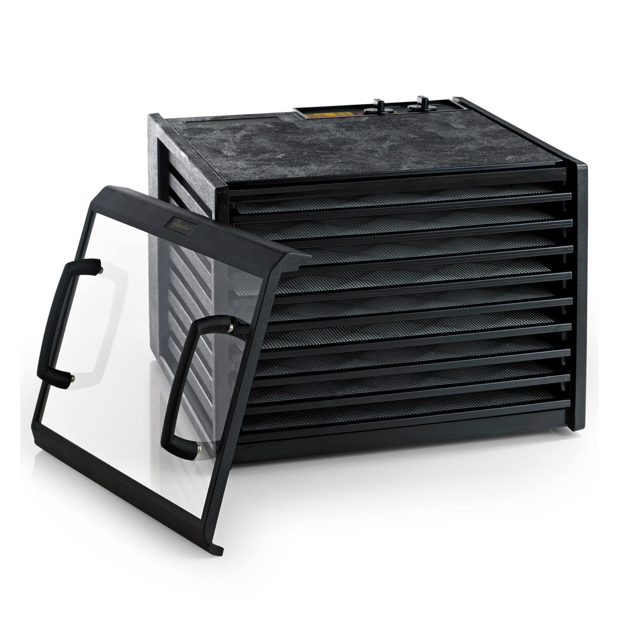 Excalibur 3926TCDB Electric Food Dehydrator Machine with Clear Door, 26-Hour Timer, Automatic Shut Off and Temperature Control, 600 W, 9 Trays, Black