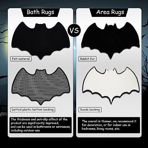 Xuhal Bat Rug Halloween Rug Gothic Rug Welcome Mat Soft Indoor Modern Area Rugs for Living Room Children Bedroom Home Decor Nursery Holiday Decorative