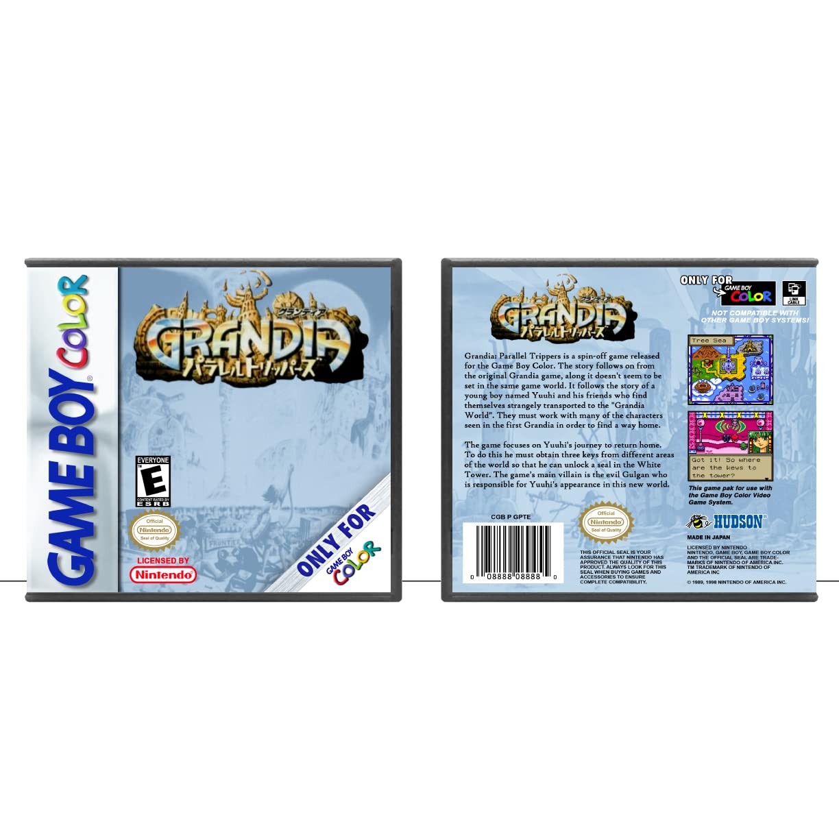 Grandia Parallel Trippers | (GBC) Game Boy Color - Game Case Only - No Game